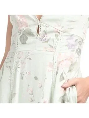 Rachel Zoe | Dresses | Rachel Zoe Linen Blend Dress With Scalloped Lace ...